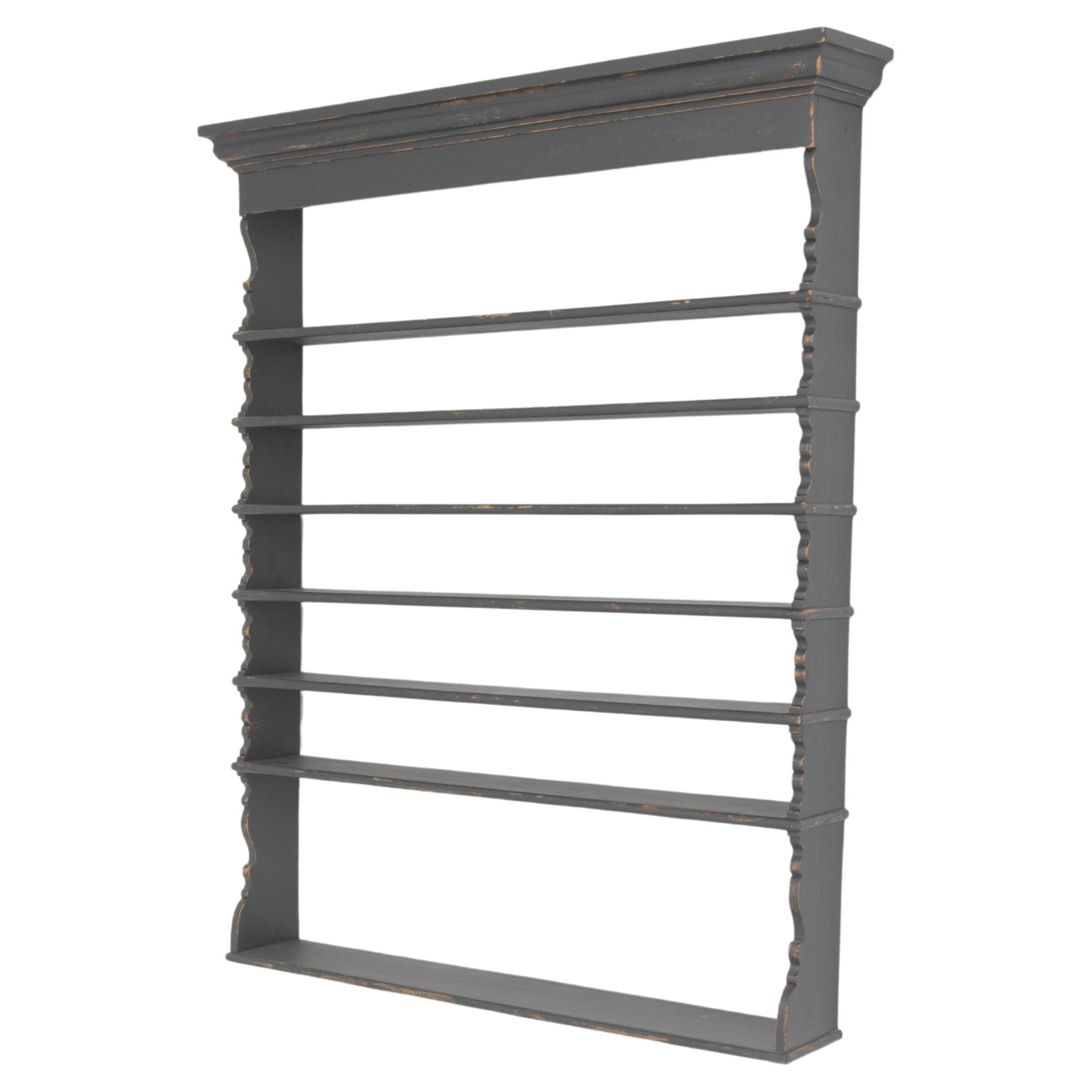19th Century French Wood Black Patinated Bookcase For Sale at 1stDibs