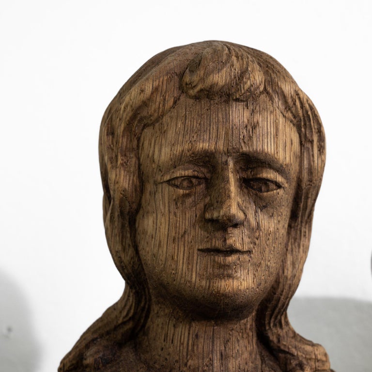 19th Century French Wooden Angel Sculpture at 1stDibs