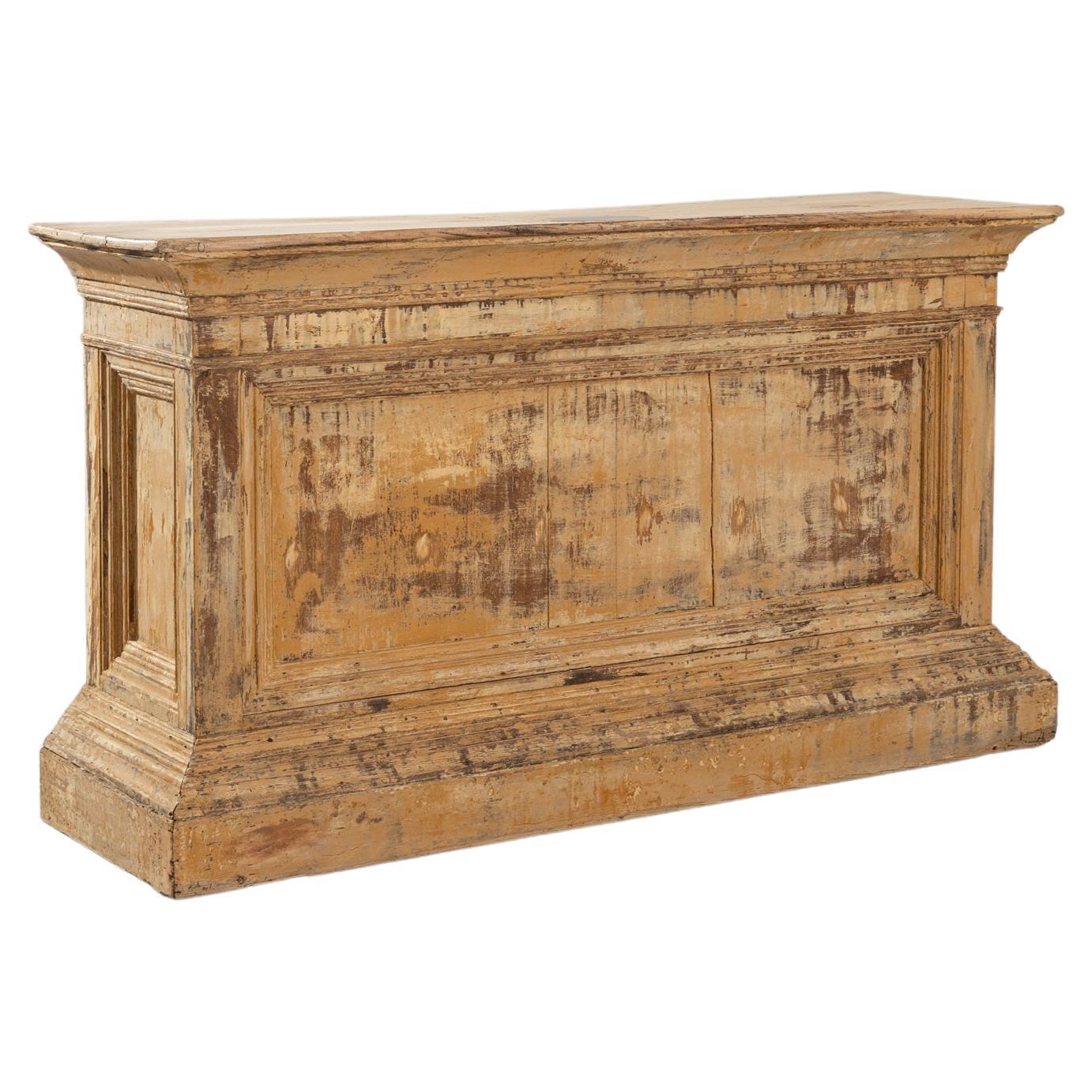 19th Century, French Louis XVI Carrara Marble and Oak Bar For Sale at ...