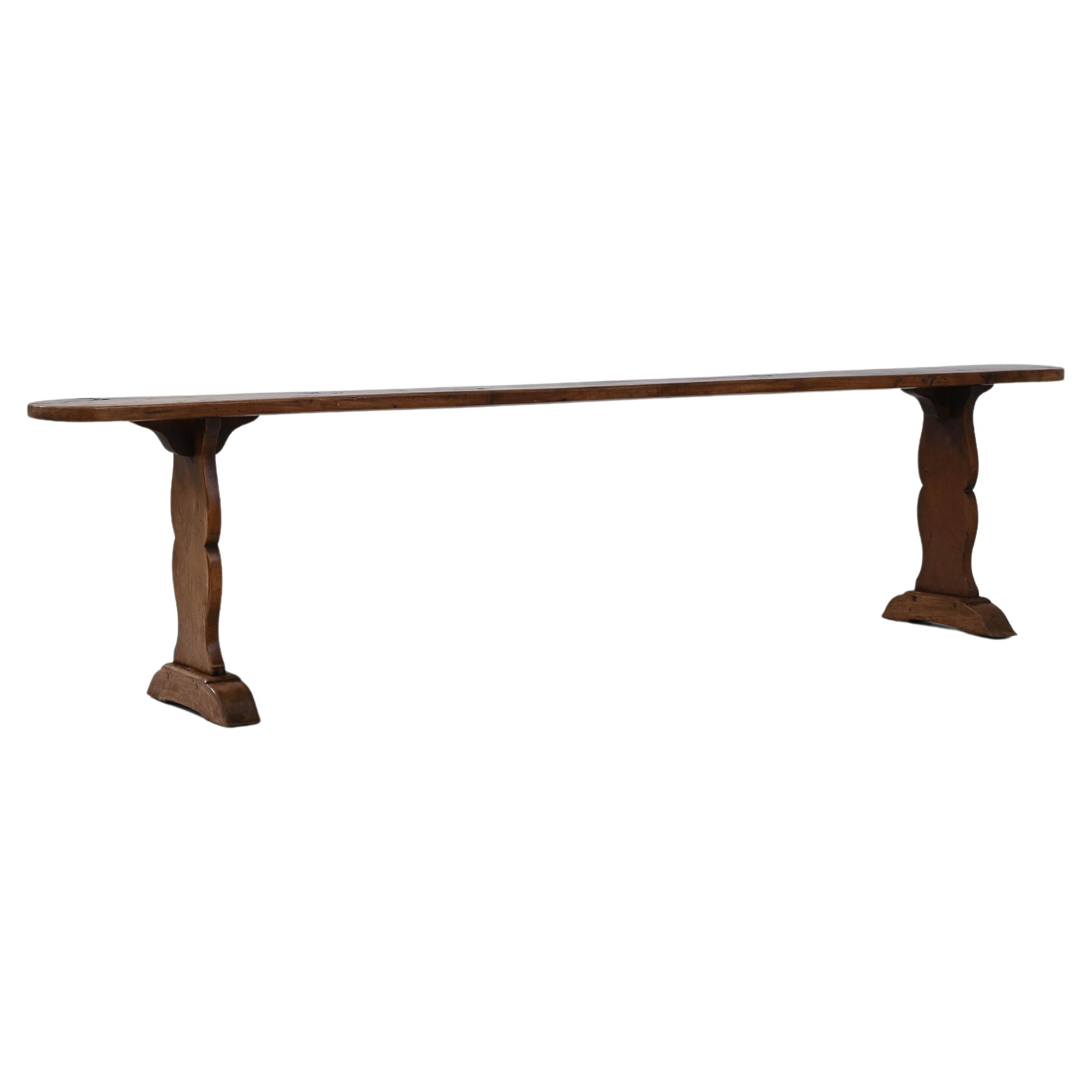 19th Century French Wooden Bench For Sale at 1stDibs