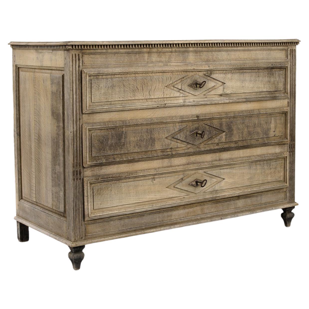 19th Century French Wooden Chest of Drawers For Sale at 1stDibs