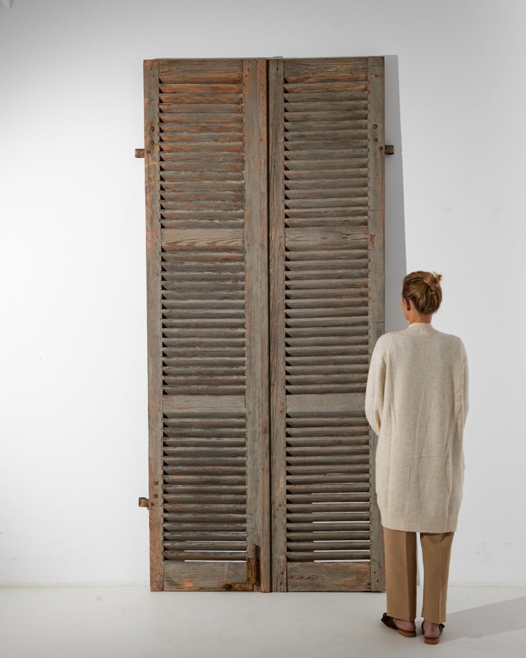 19th Century, French Wooden Shutters, Pair For Sale at 1stDibs