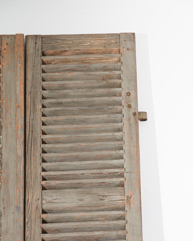 19th Century, French Wooden Shutters, Pair For Sale at 1stDibs