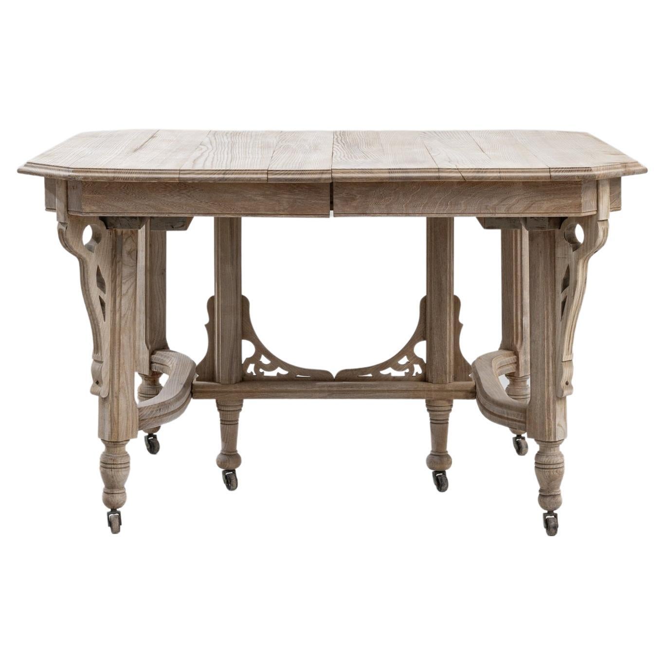 Antique French White Painted Table on Wheels For Sale at 1stDibs | the ...