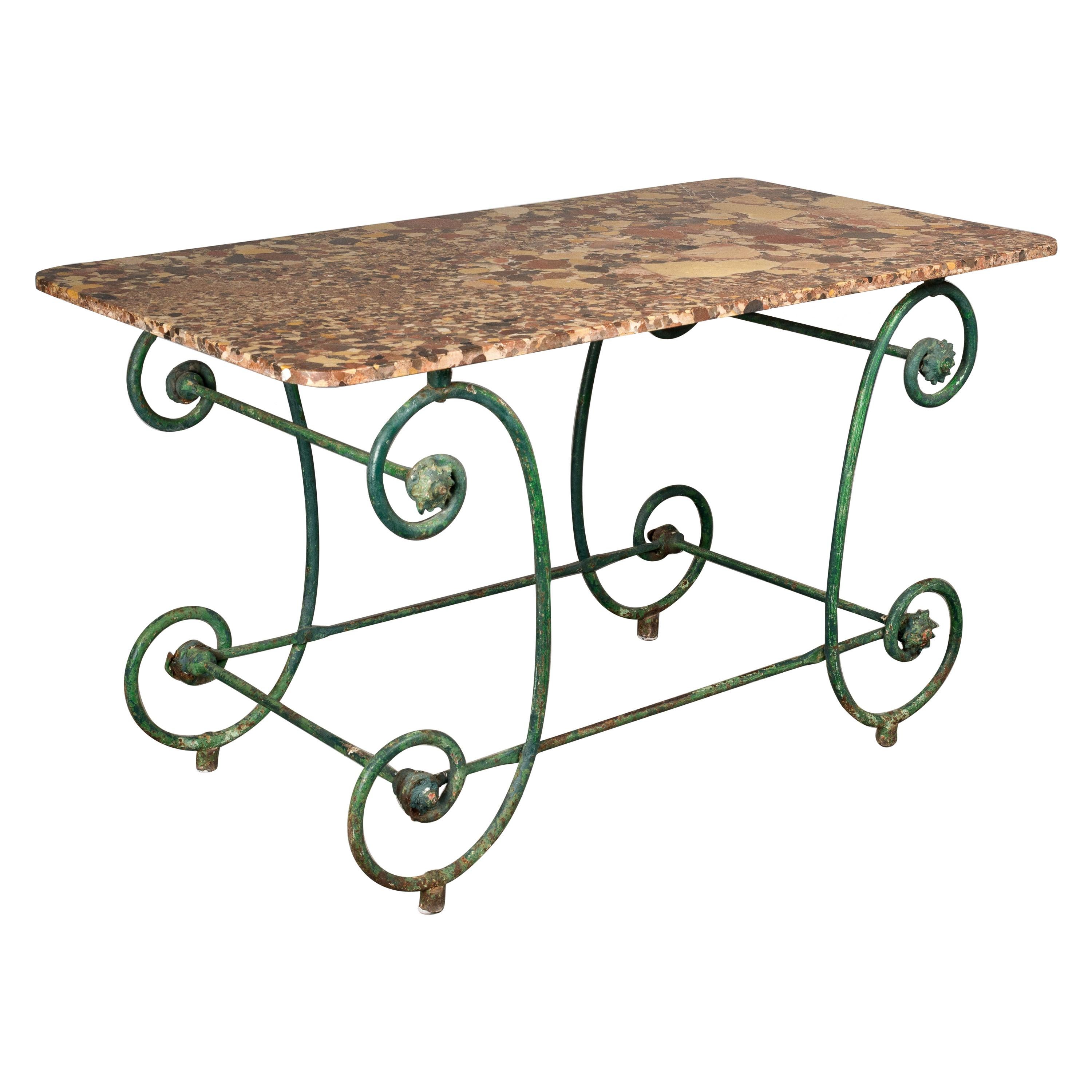 Italian Marble top Bistro Table from the Mid 19th Century at 1stDibs