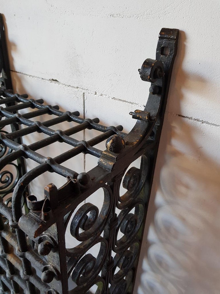 19th Century French Wrought Iron Window Grill or Bars at 1stDibs