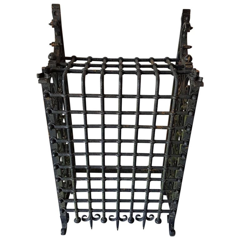 19th Century French Wrought Iron Window Grill or Bars at 1stDibs