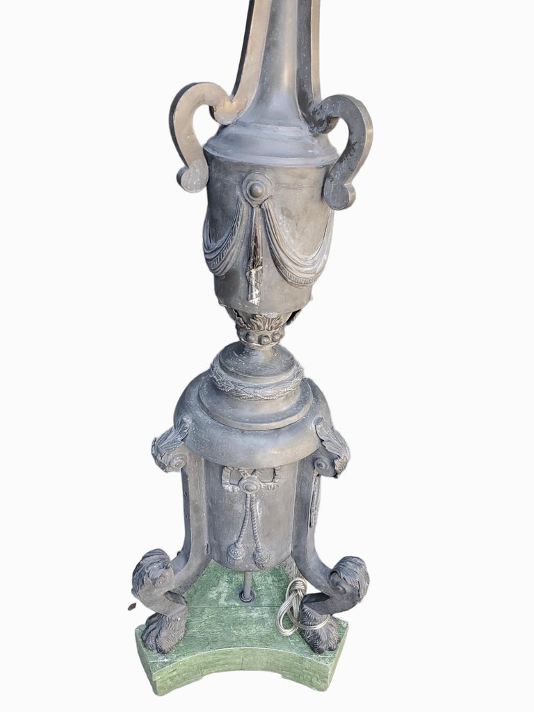 19th Century French Zinc Floor Lamps For Sale at 1stDibs