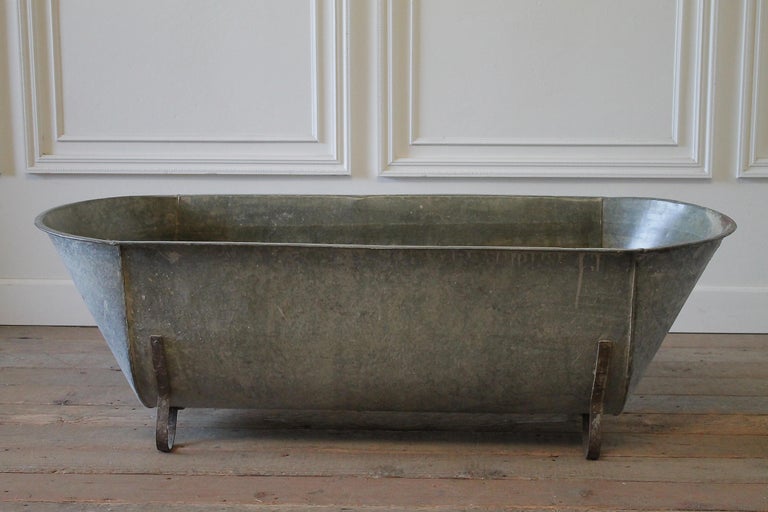 19th Century French Zinc Tub at 1stDibs