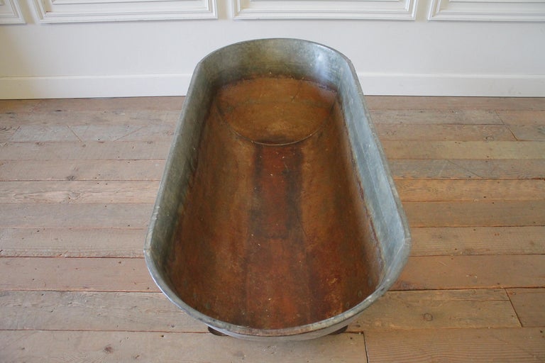 19th Century French Zinc Tub at 1stDibs