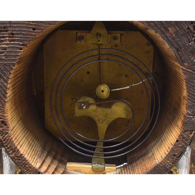 19th Century Functional Column Clock: Antique Mantel Clock with Portico ...