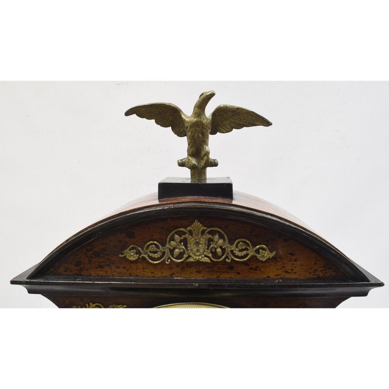 19th Century Functional Column Clock: Antique Mantel Clock with Portico ...