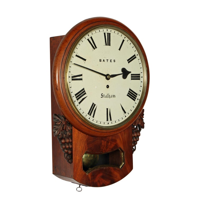 19th Century Fusee Wall Clock For Sale at 1stDibs