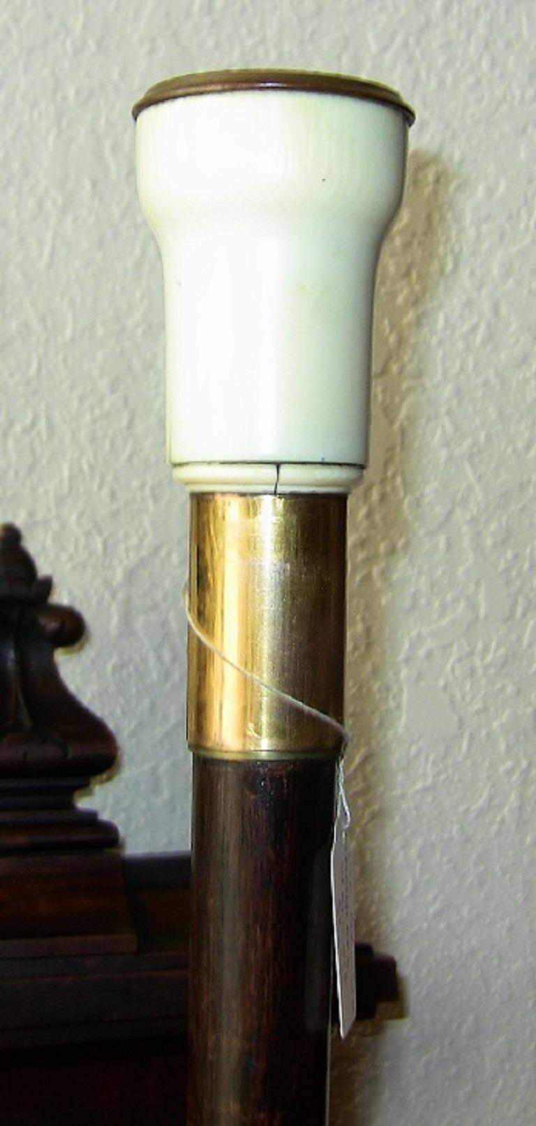 19th Century Gamblers Walking Cane with Dice in the Handle at 1stDibs