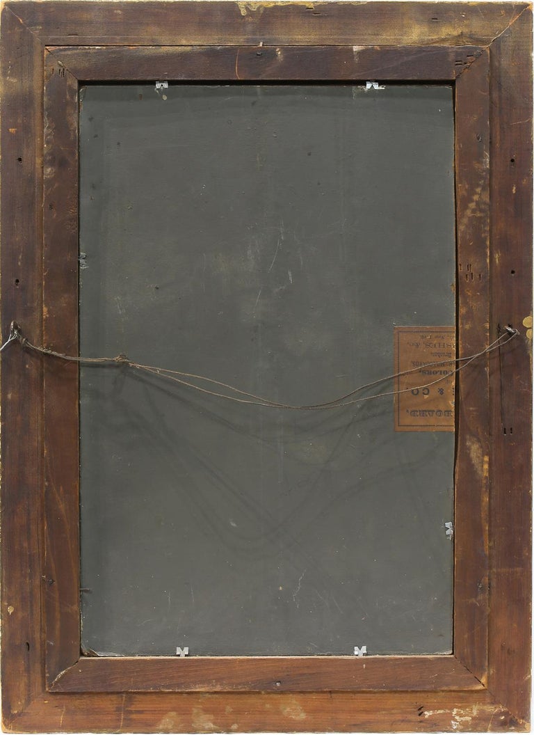 19th Century Gang Smoking Cigars Oil on Board Painting For Sale at 1stDibs