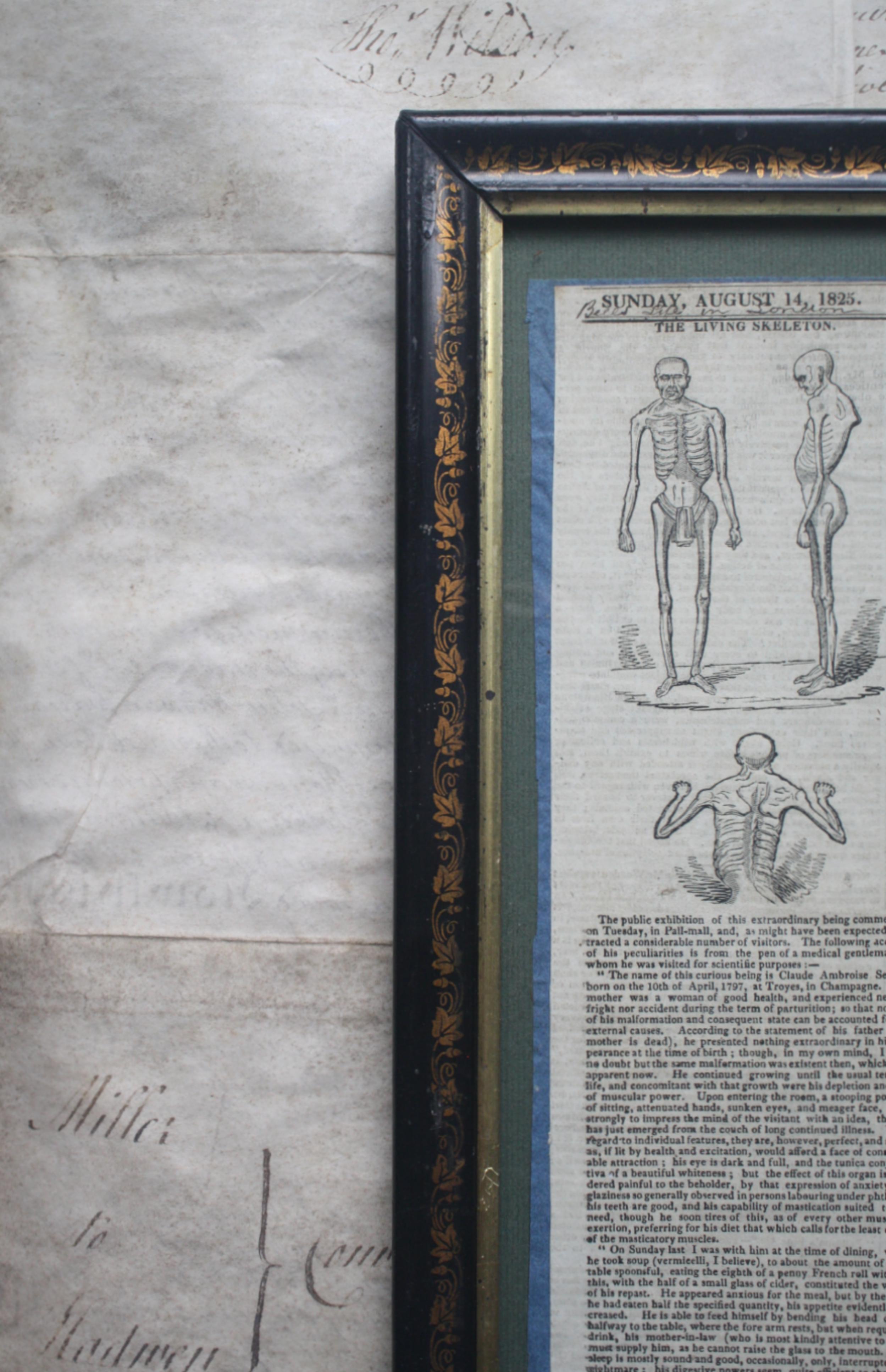 19th Century George IV the Living Skeleton 1825 Freak Show ...