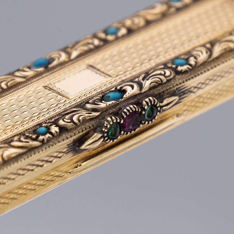 19th Century Georgian 18K Gold Toothpick Box, A J Strachan, London, c ...