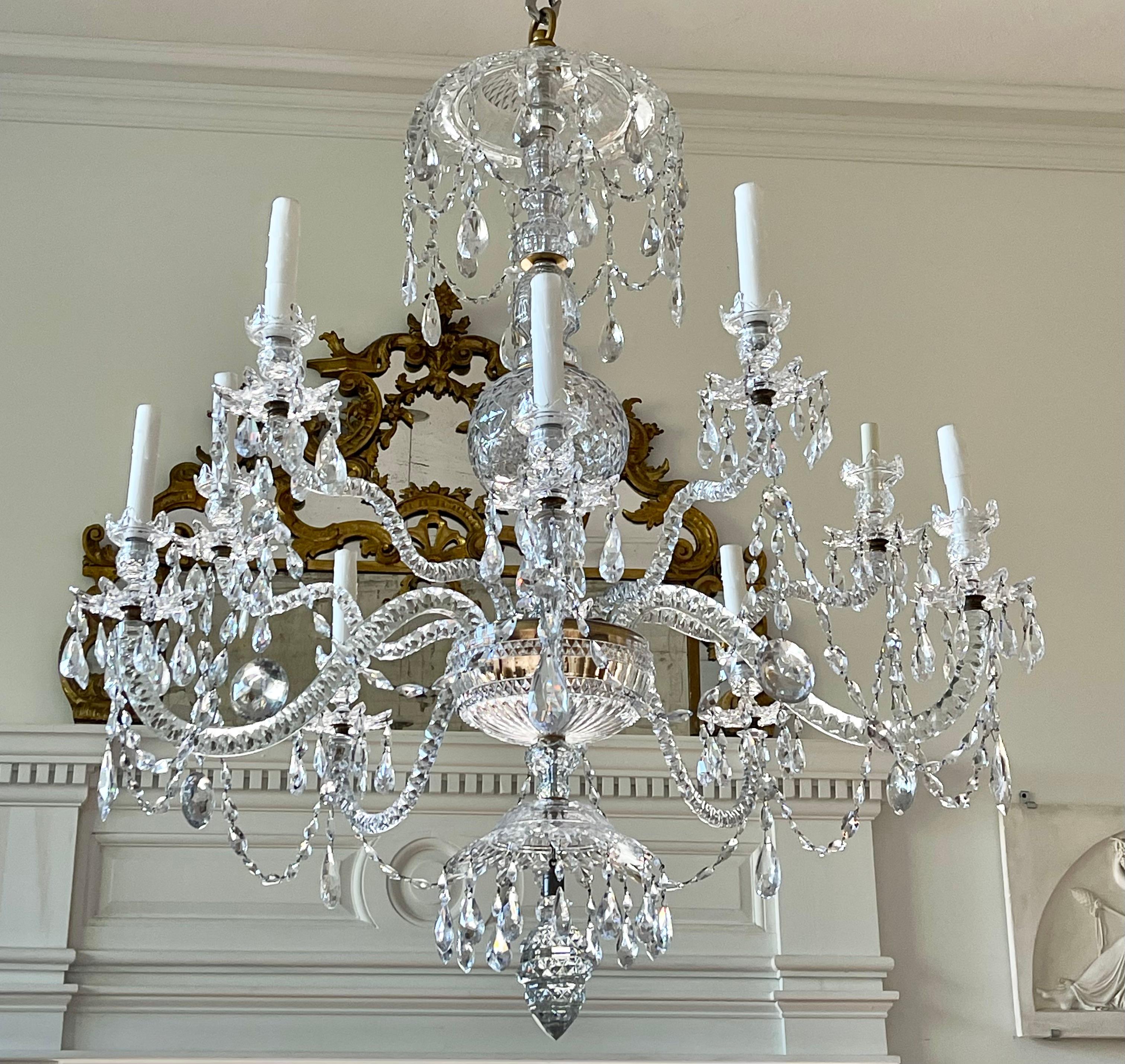 19th Century Georgian Style Crystal Chandelier at 1stDibs