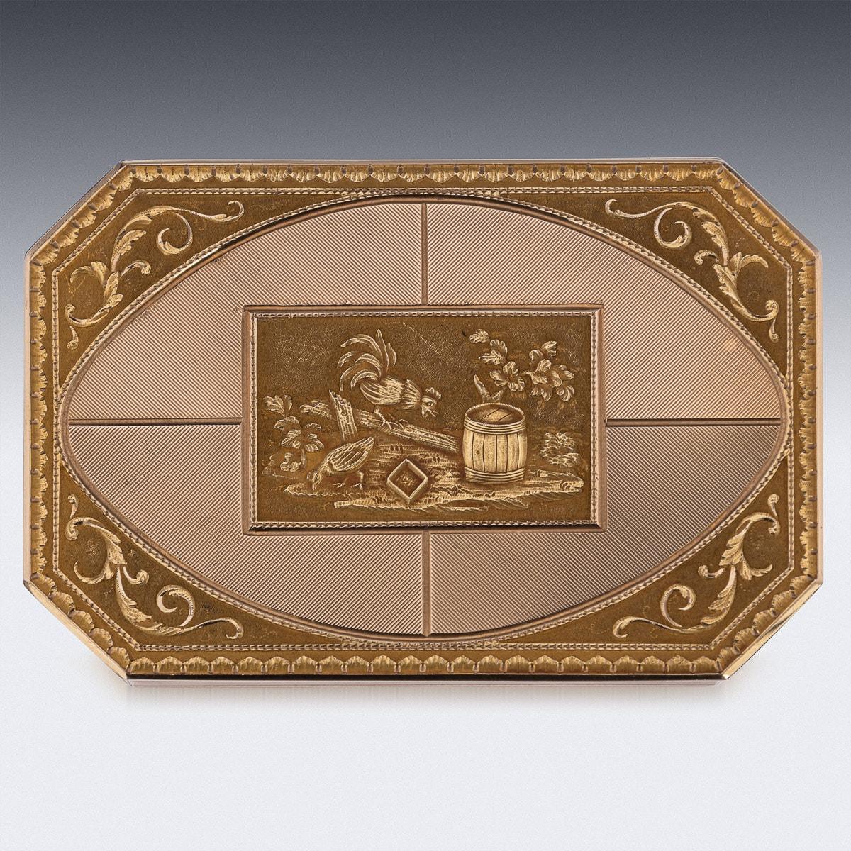 19th Century German 18k Gold Snuff Box, Hanau, c.1820 For Sale at 1stDibs