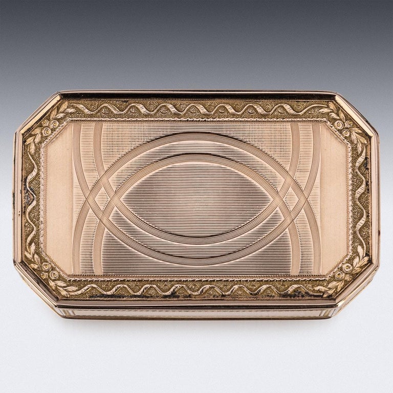 19th Century German 18k Gold Snuff Box, Hanau, circa 1810 For Sale at 1stDibs
