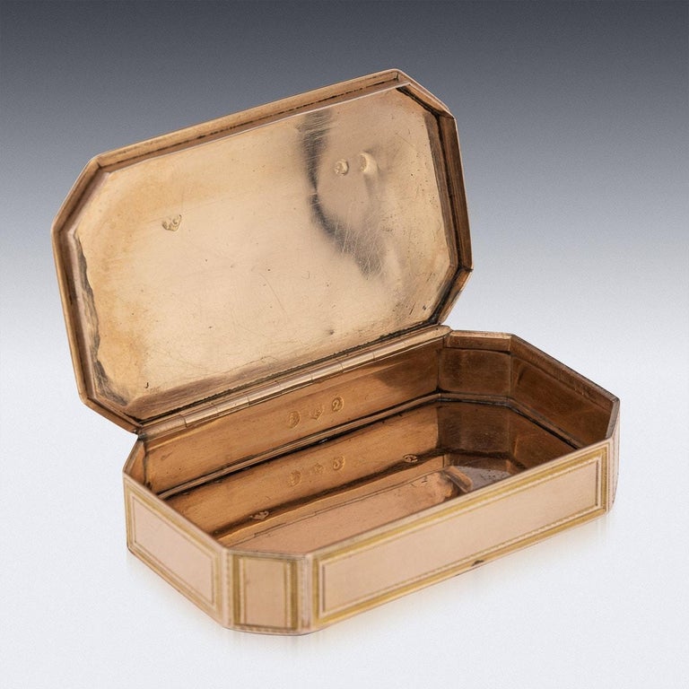 19th Century German 18k Gold Snuff Box, Hanau, circa 1810 For Sale at 1stDibs