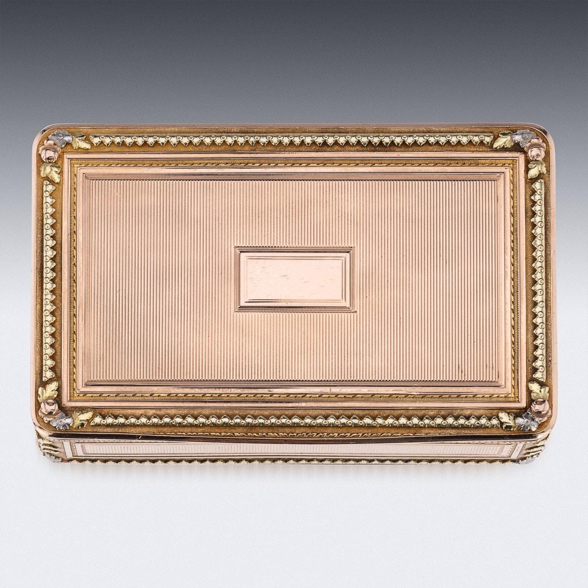 19th Century German 18k Gold Snuff Box, Hanau, circa 1820 at 1stDibs