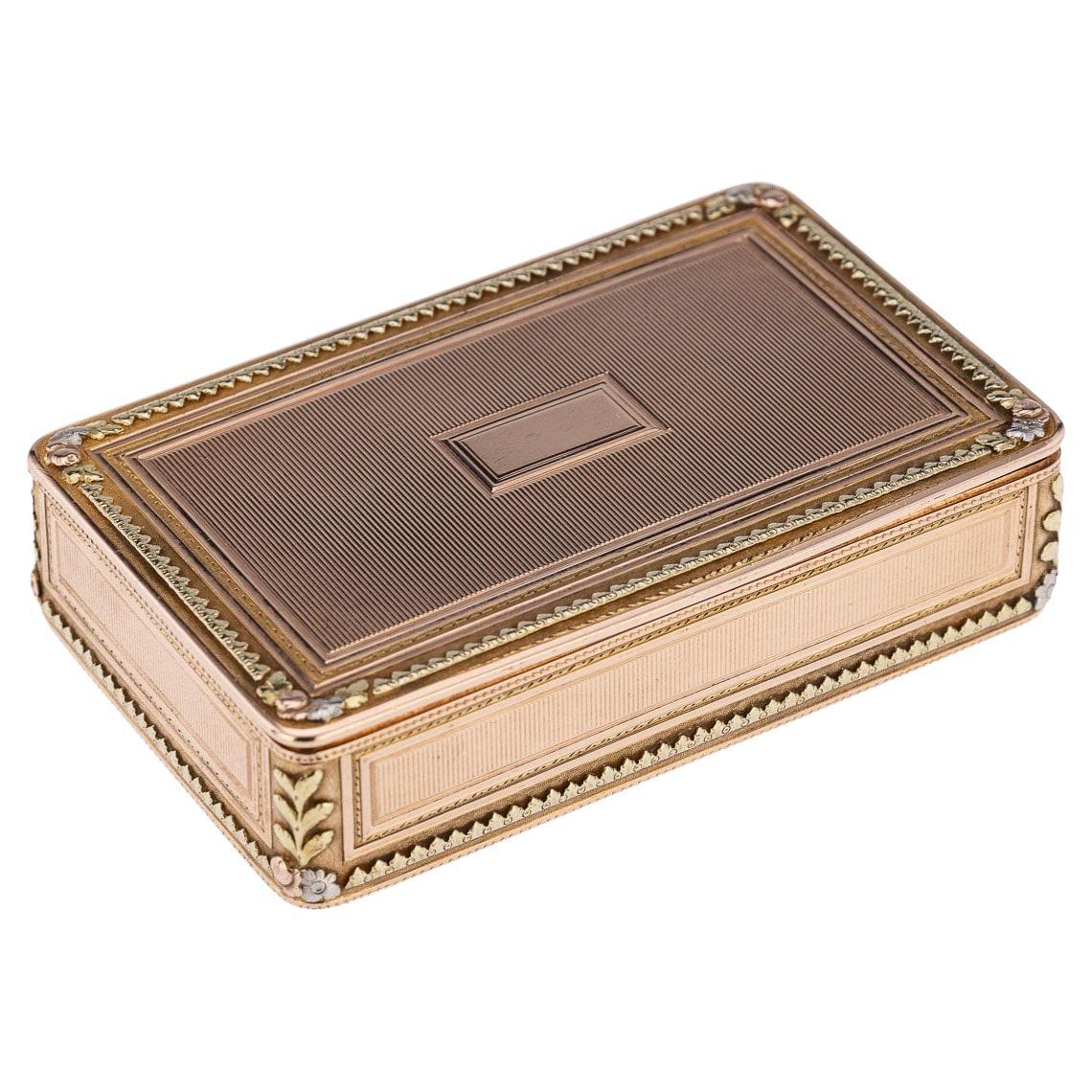 19th Century German 18k Gold Snuff Box, Hanau, circa 1810 For Sale at ...
