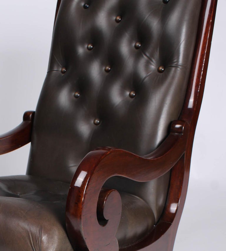 19th Century German Biedermeier Rocking Chair, Mahogany, 1840-1850 ...