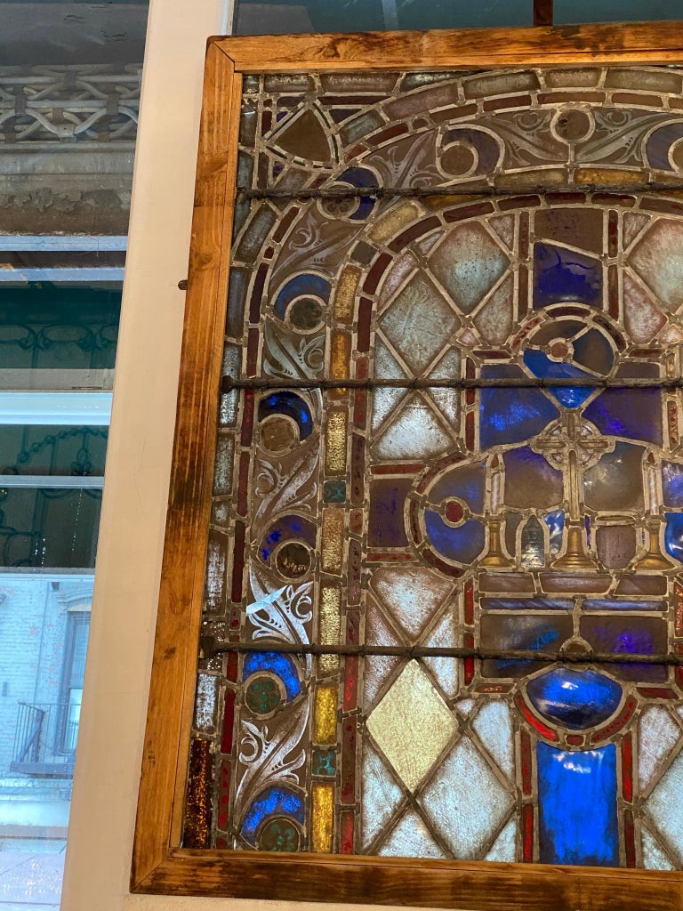 19th Century German Ecclesiastical Church Stained Glass Window For Sale ...