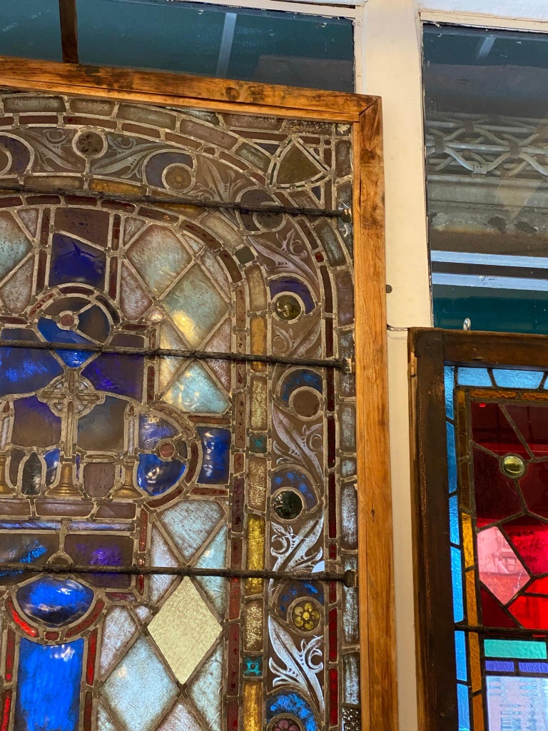 19th Century German Ecclesiastical Church Stained Glass Window For Sale ...