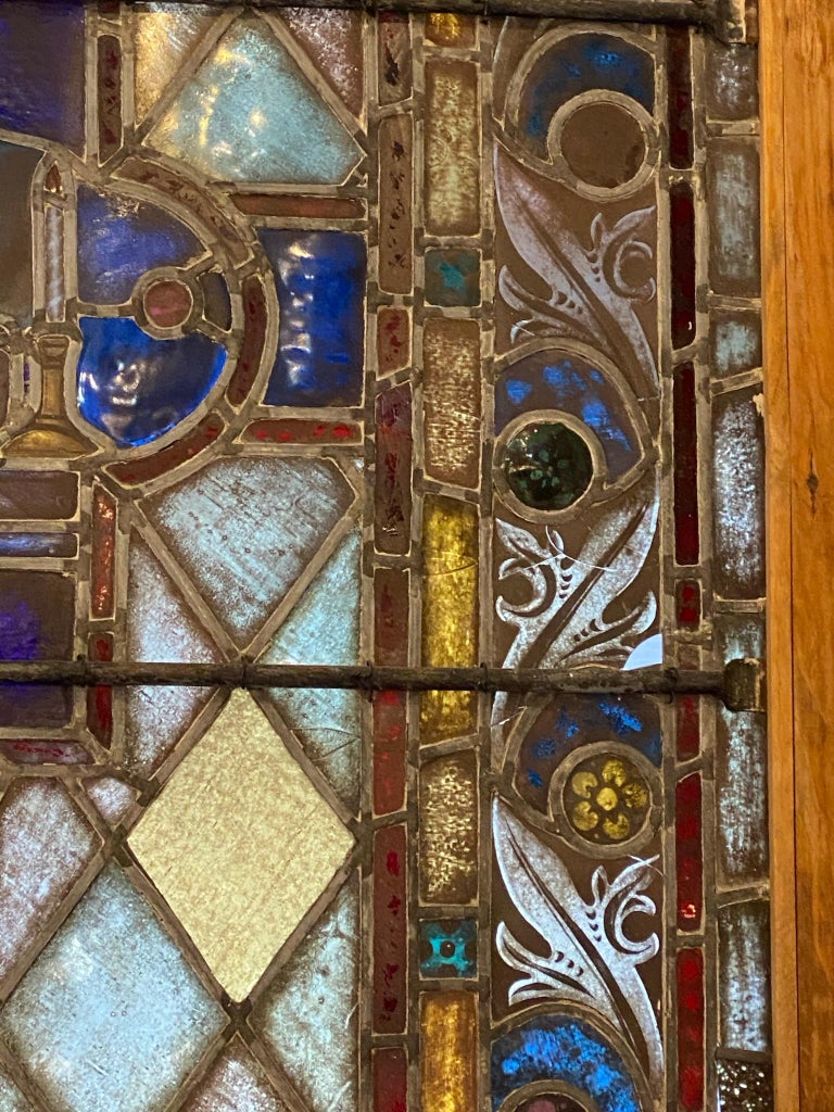 19th Century German Ecclesiastical Church Stained Glass Window For Sale ...