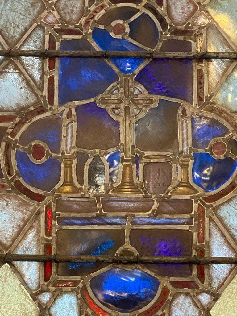 19th Century German Ecclesiastical Church Stained Glass Window For Sale ...