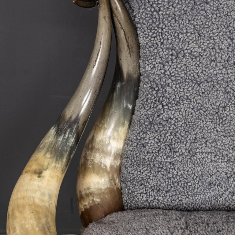 19th Century German Hall Bull Horn Chair, Black Forest, c.1880 For Sale ...