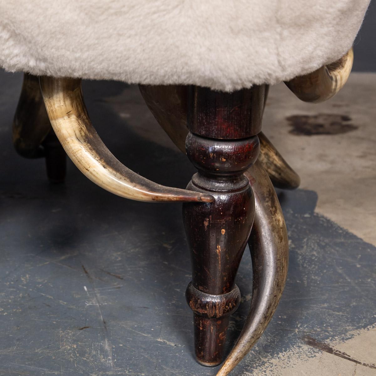 19th Century German Hall Bull Horn Chair, Black Forest c.1880 at 1stDibs