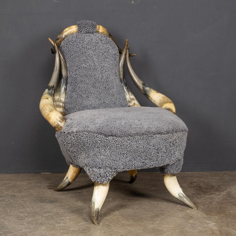 19th Century German Hall Bull Horn Chair, Black Forest, c.1880 For Sale ...