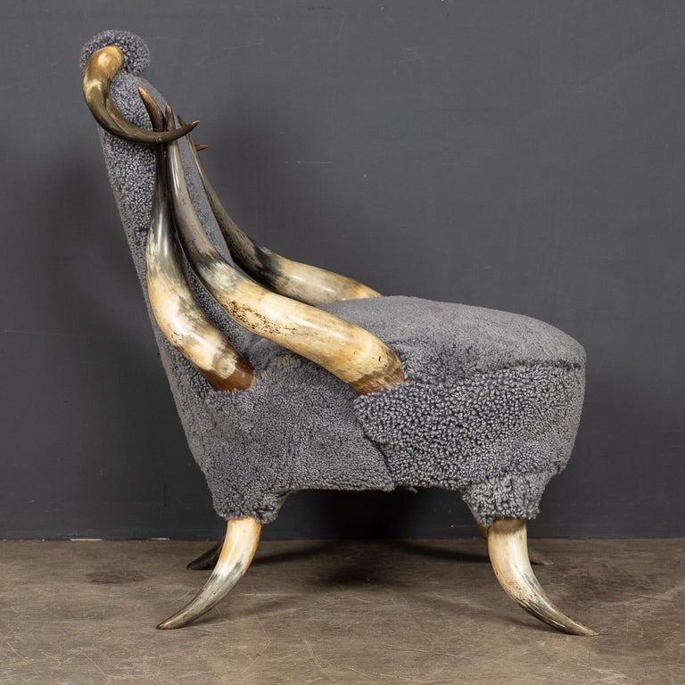 19th Century German Hall Bull Horn Chair, Black Forest, c.1880 For Sale ...