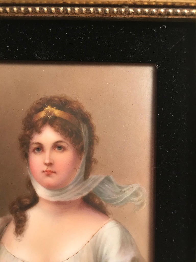 19th Century German Porcelain Plaque Queen Louise of Prussia For Sale ...