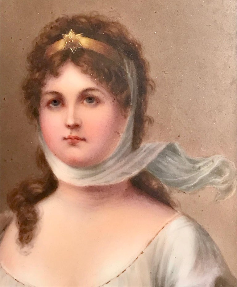 19th Century German Porcelain Plaque Queen Louise of Prussia For Sale ...
