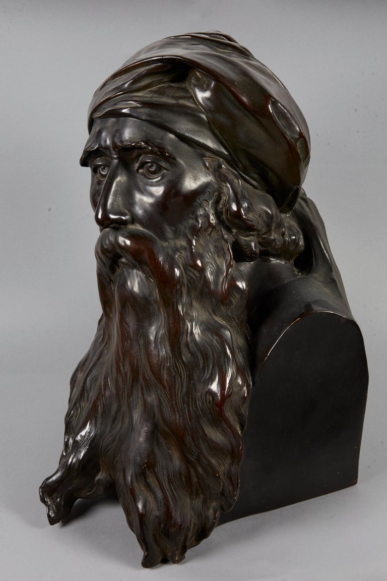 19th Century German Terracotta Bust of Bearded Jew by Paul Ludwig ...