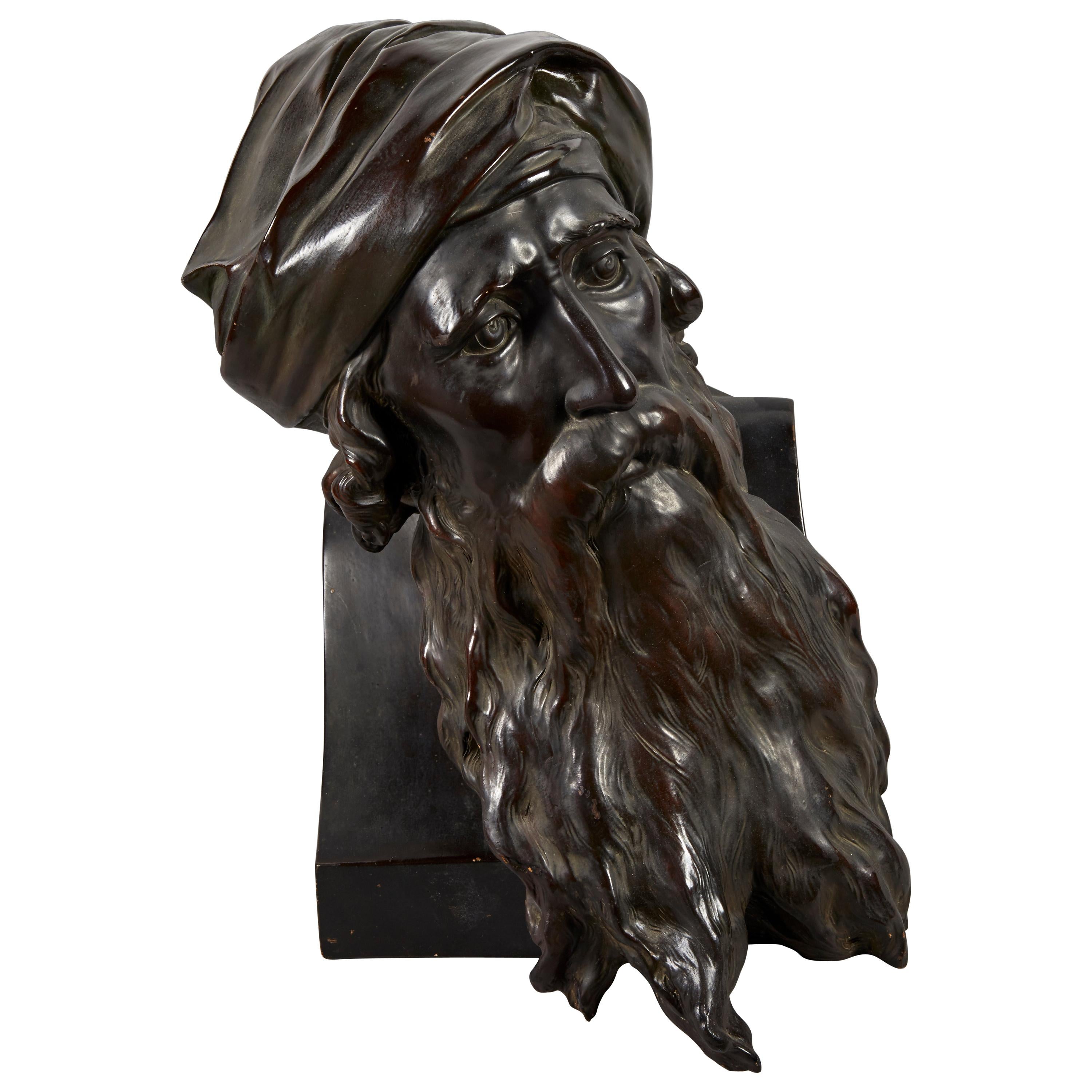 Late 19th Century Austrian Bronze of a Bearded Jew For Sale at 1stDibs