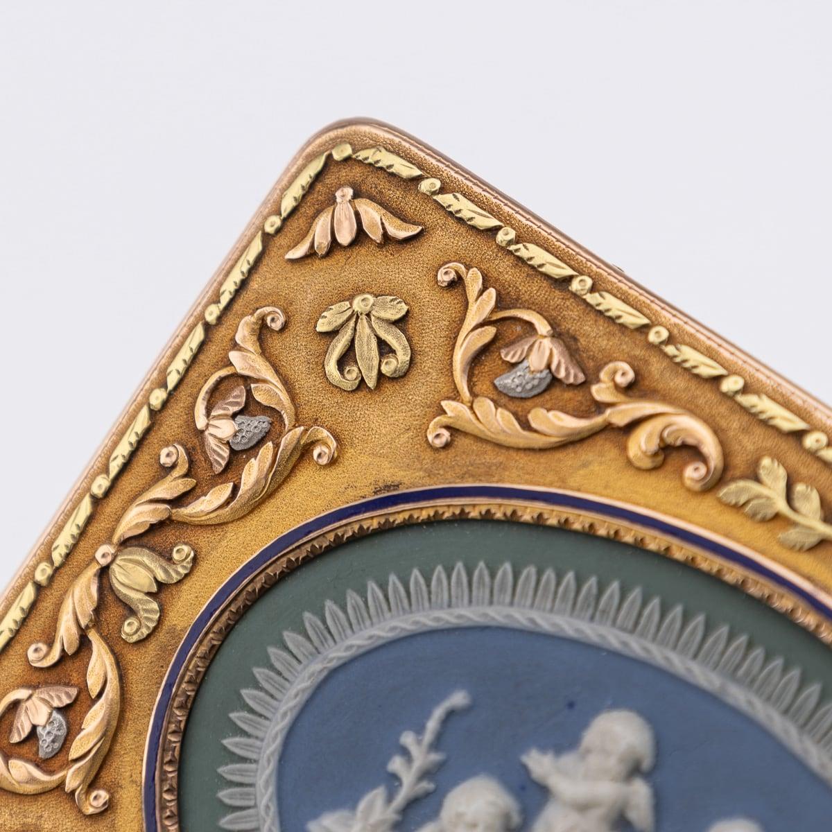 19th Century German Three-Colour 18K Gold and Jasperware Snuff Box, Hanau c.1820 For Sale at 1stDibs