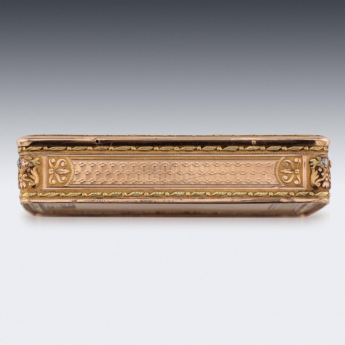 19th Century German Three-Colour 18K Gold and Jasperware Snuff Box, Hanau c.1820 For Sale at 1stDibs