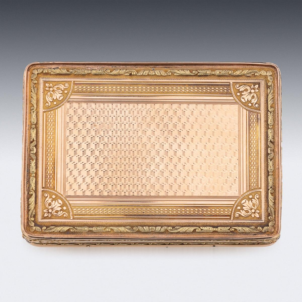 19th Century German Three-Colour 18K Gold and Jasperware Snuff Box, Hanau c.1820 For Sale at 1stDibs