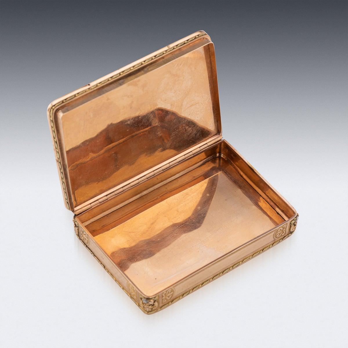 19th Century German Three-Colour 18K Gold and Jasperware Snuff Box, Hanau c.1820 For Sale at 1stDibs