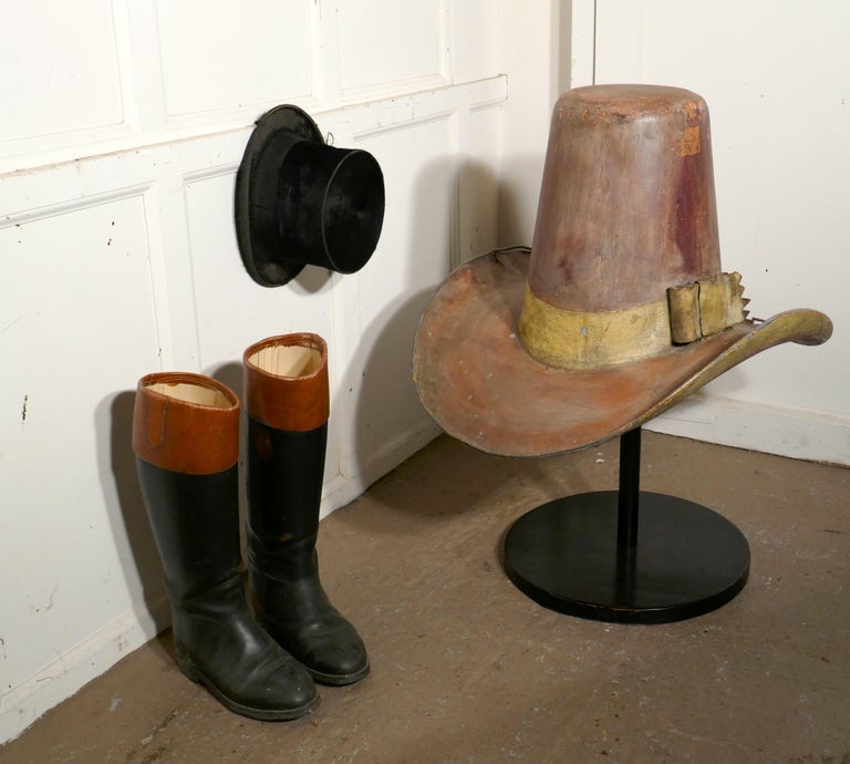 19th Century Giant American 10 Gallon Hat Original Shop Metal Trade ...