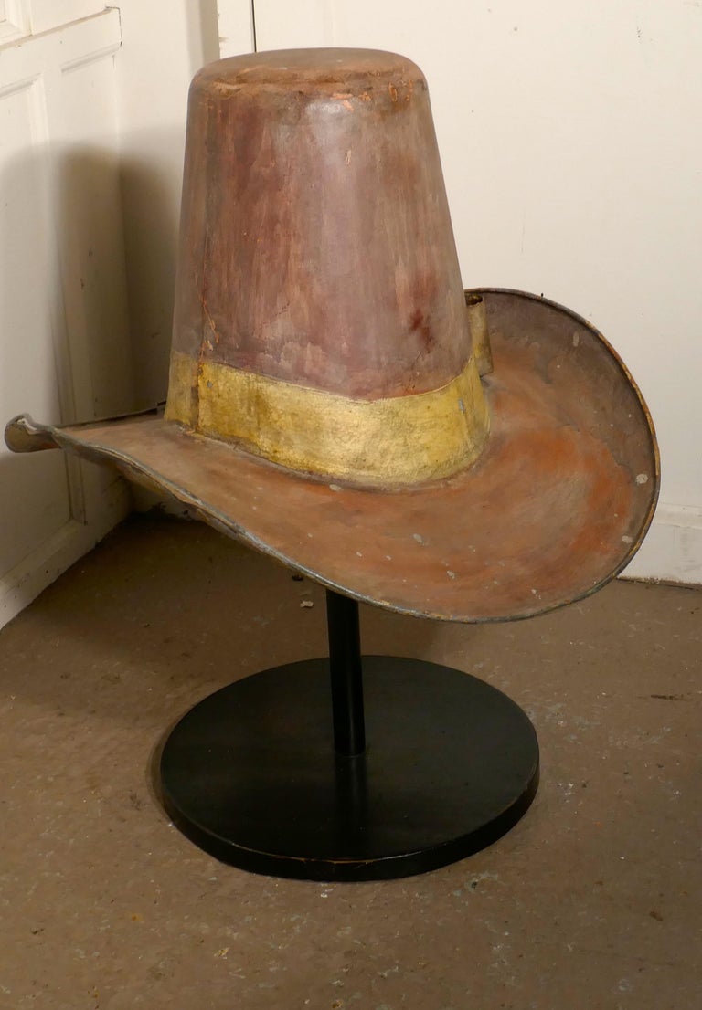19th Century Giant American 10 Gallon Hat Original Shop Metal Trade ...