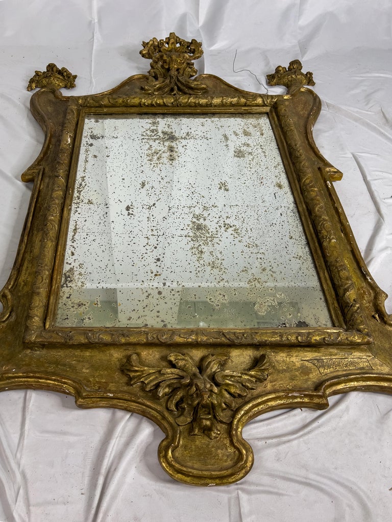 19th Century Gilded Mirror from Rome For Sale at 1stDibs