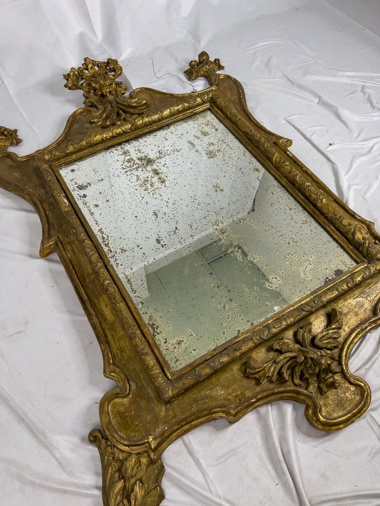 19th Century Gilded Mirror from Rome For Sale at 1stDibs