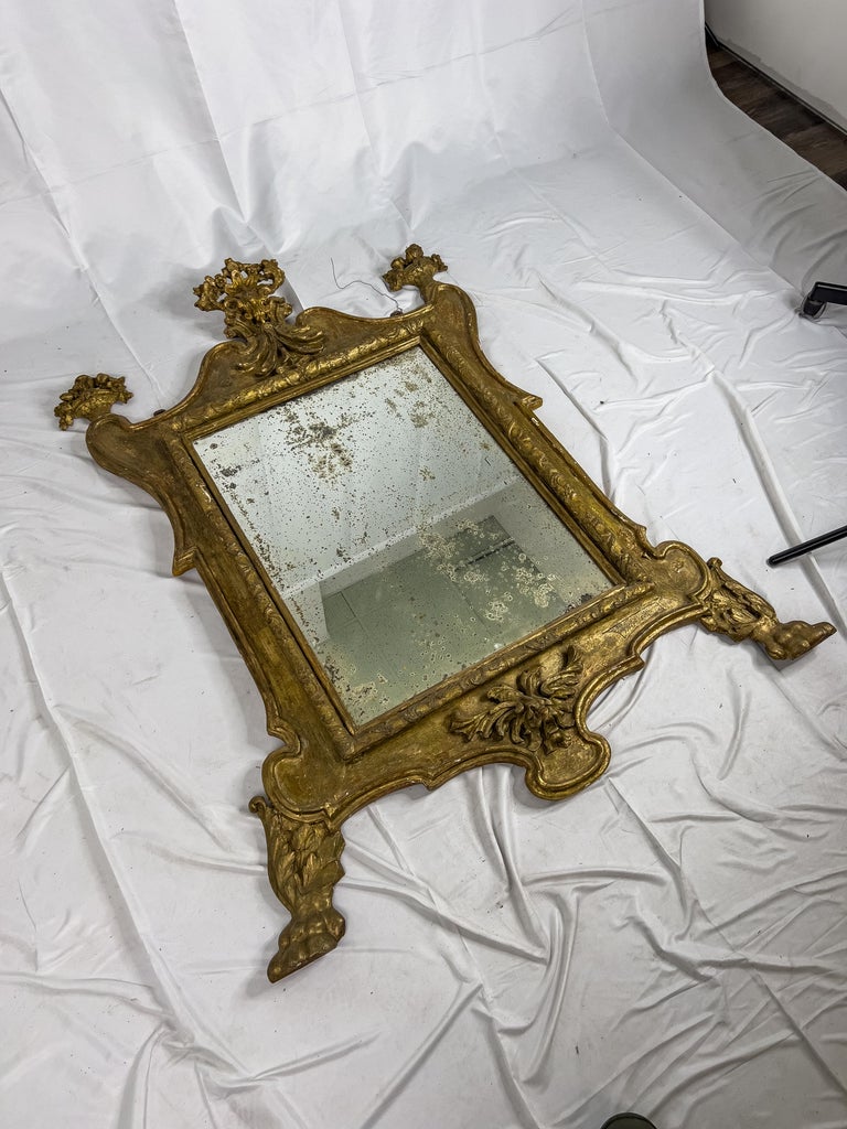 19th Century Gilded Mirror from Rome For Sale at 1stDibs