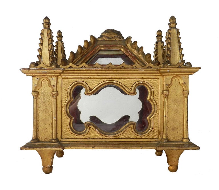 19th Century Gilded Tabernacle with Small Crown and Tiara French ...